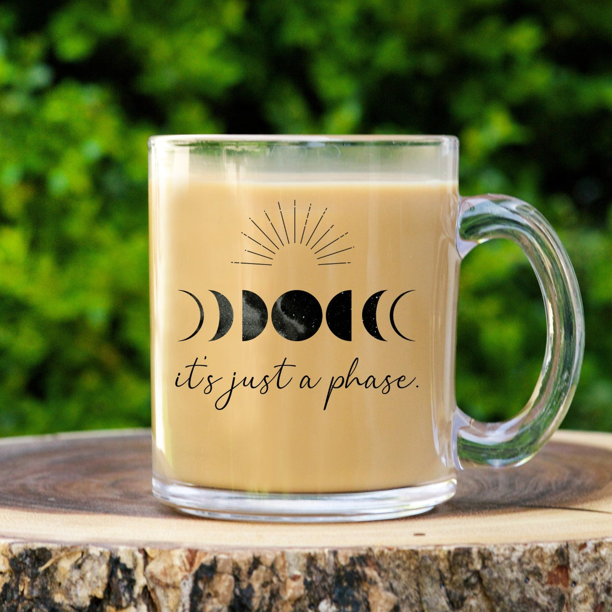 Just a Phase Glass Mug – Taheebo Wellness Tea